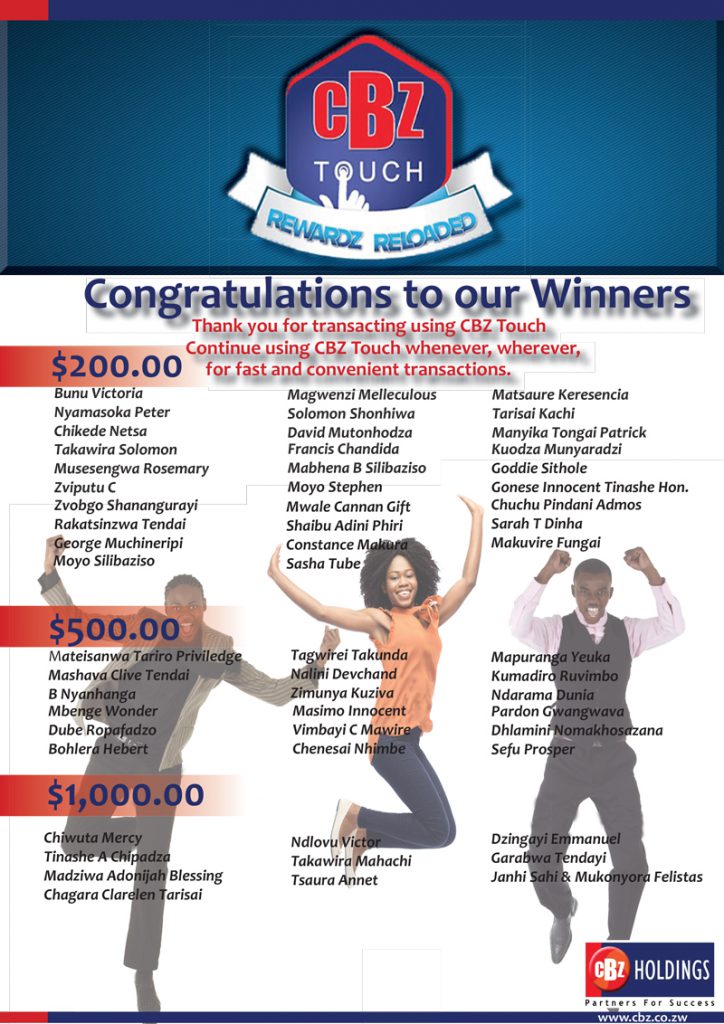 Congratulations to our winners! - CBZ Holdings